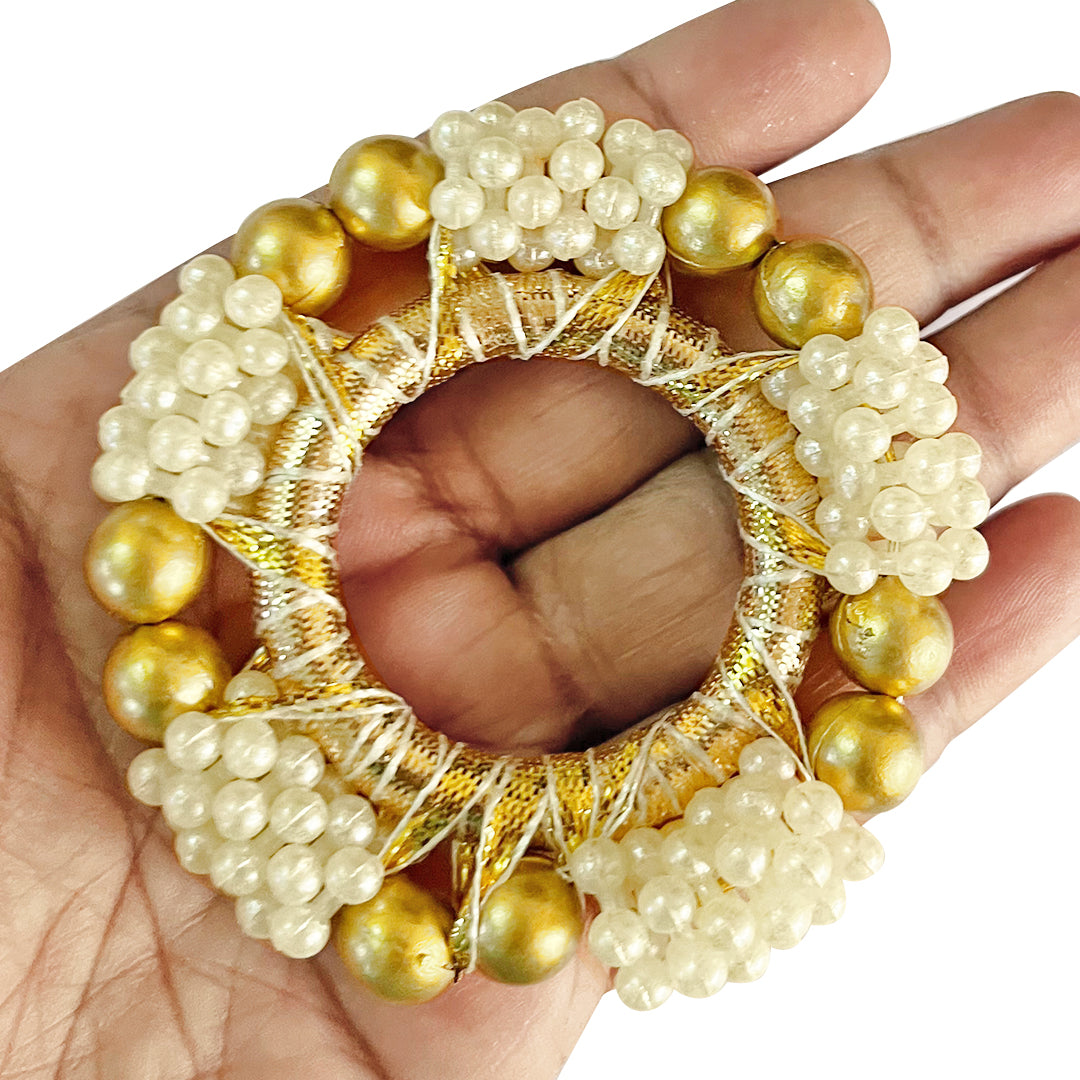 2 Inches Two Tone Pearl Beads Ring Set Of 10 – Adikala - Craft Store