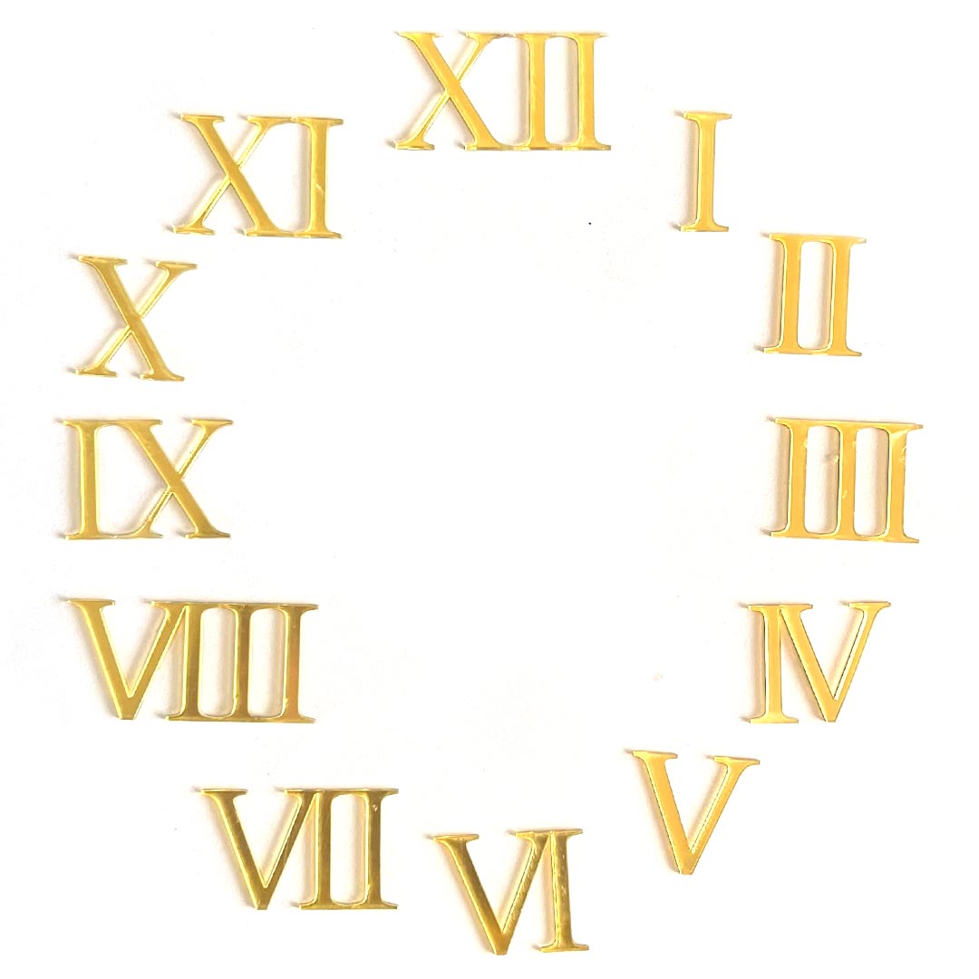 Acrylic Roman Clock Number Set 1-12 for Resin Wall Clock, DIY Art & Cr ...
