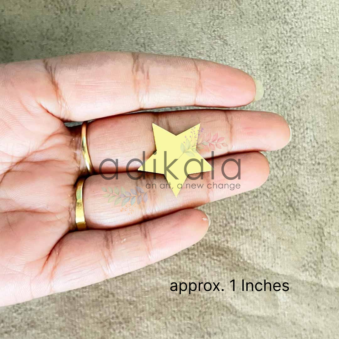 Star Shape Acrylic Golden Mirror Pack Of 100 Pc – Adikala - Craft Store