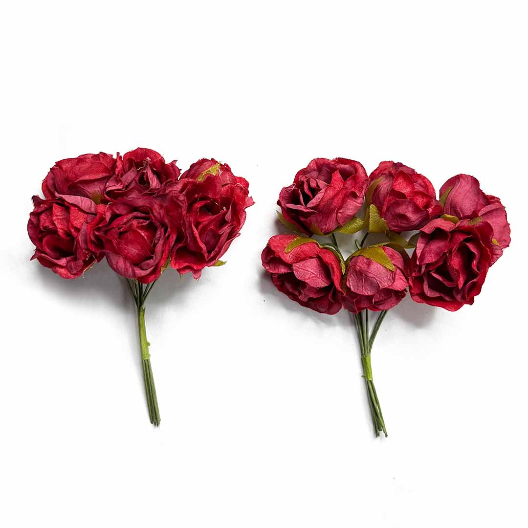 Dark Maroon Color Roses Flower – Adikala - Craft Store