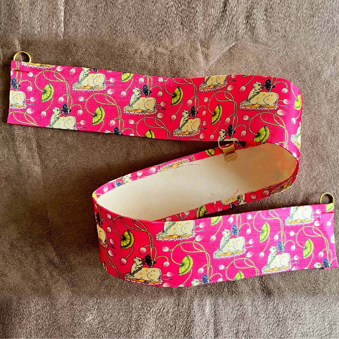 Pink Color Pichwai Print Toran Patta (Base) – Adikala - Craft Store