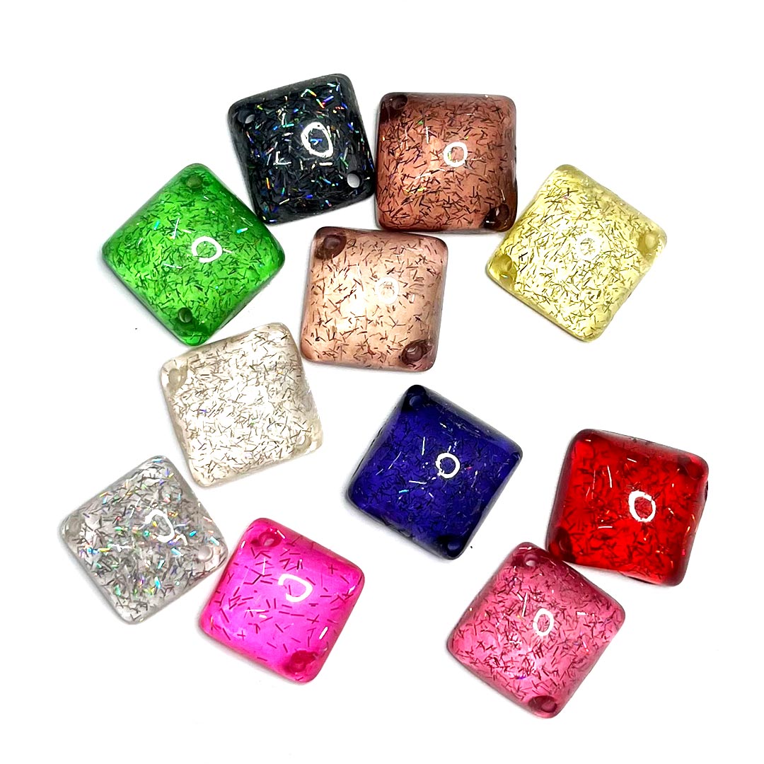Square Shape Acrylic Button Set Of 20 For Swing Projects & Designer Dr ...