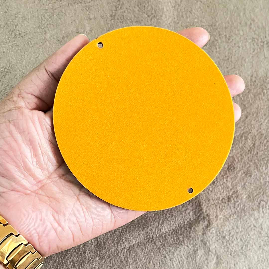 4 Inch Yellow Color Velvet Plates For DIY – Adikala - Craft Store