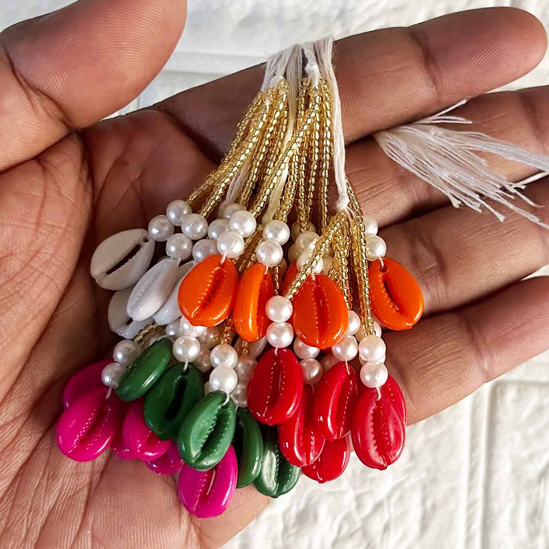 Kaudi Bead Tassel Pack of 20 | Shell Tassels for DIY Art, Craft ...