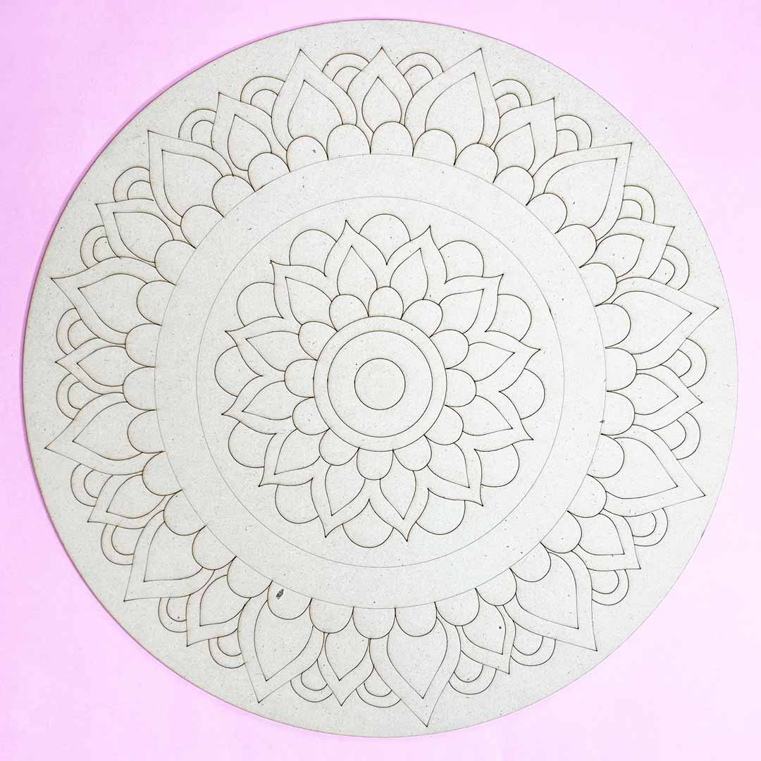 Mandala Design 4 MDF Engraved Base – Adikala - Craft Store