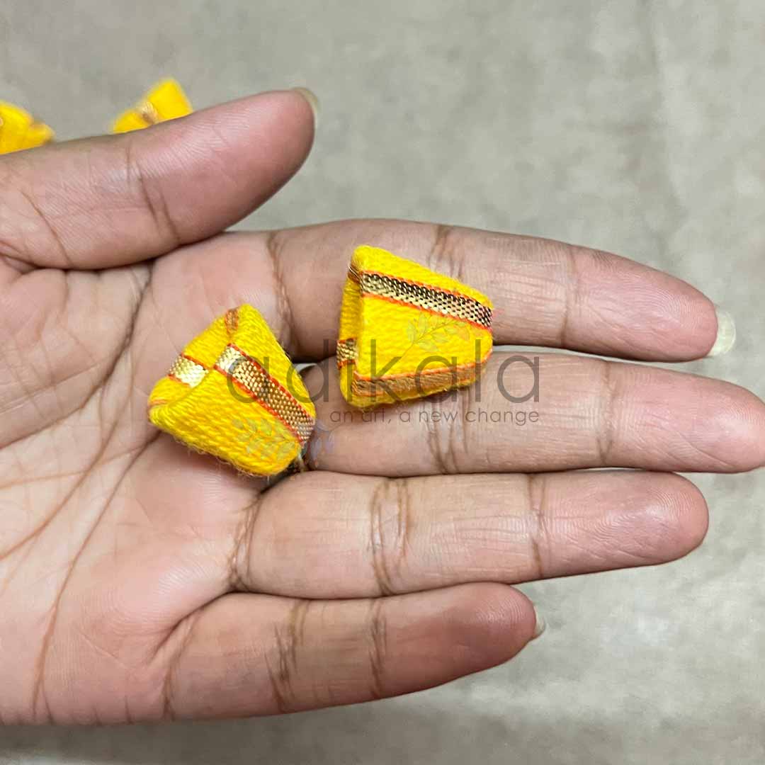 Small Size Cone In Yellow & Golden Color Pack Of 20 – Adikala - Craft Store