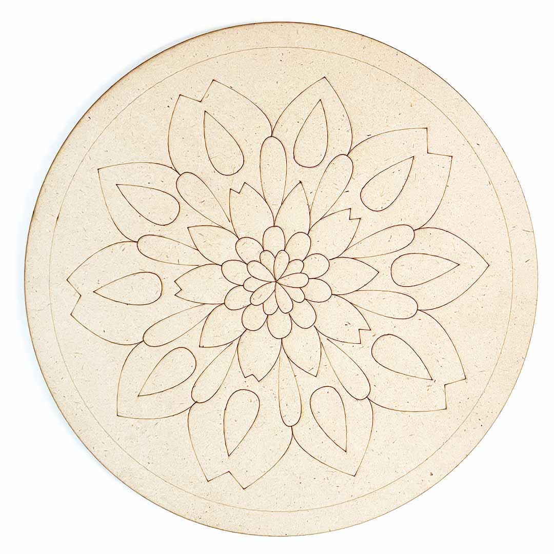 Mandala Design 5 MDF Engraved Base – Adikala - Craft Store