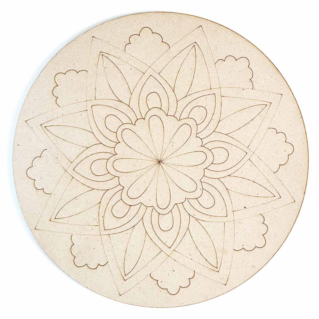Mandala Design 6 MDF Engraved Base – Adikala - Craft Store