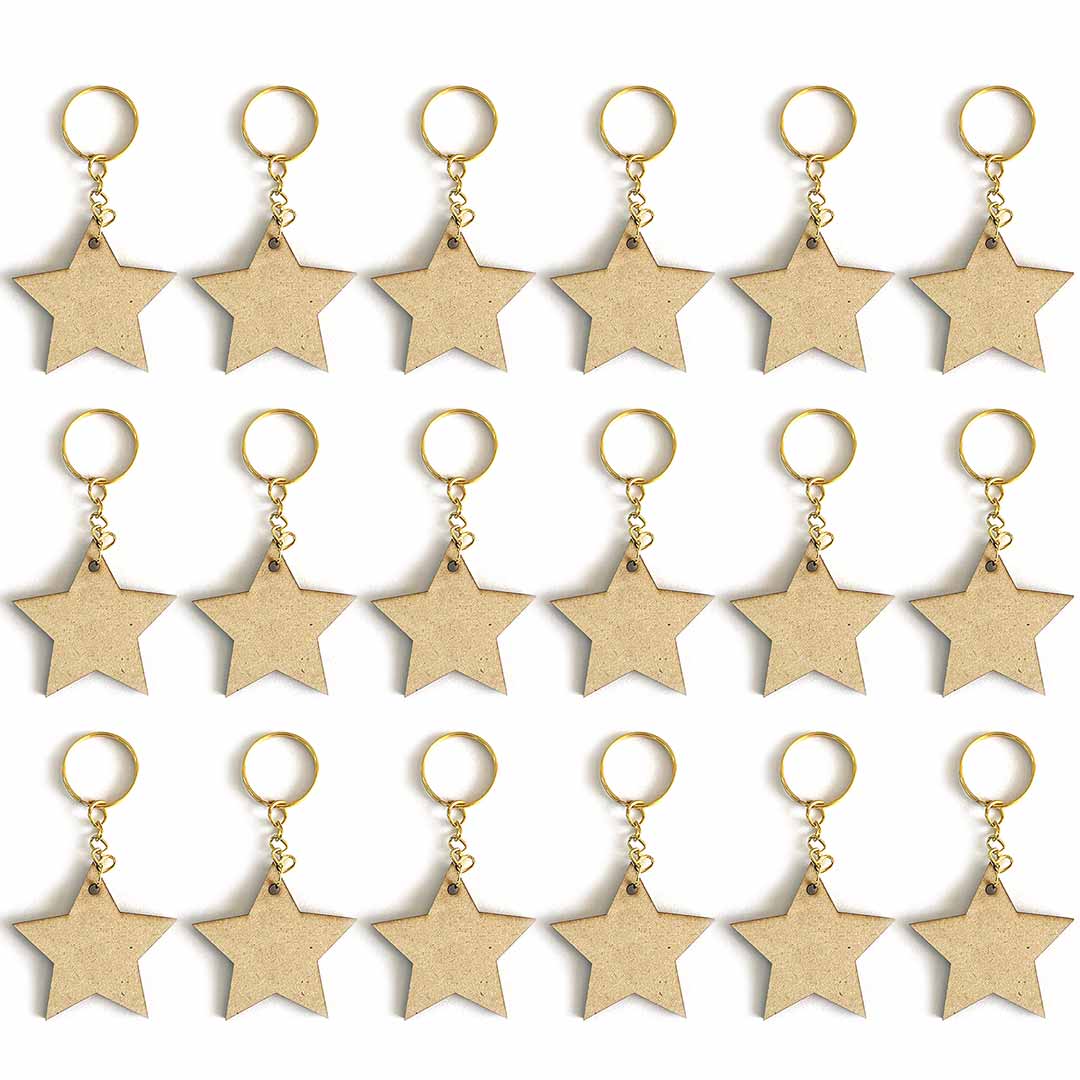 Key Chain With Flower Shape MDF Base Set Of 10 – Adikala - Craft Store