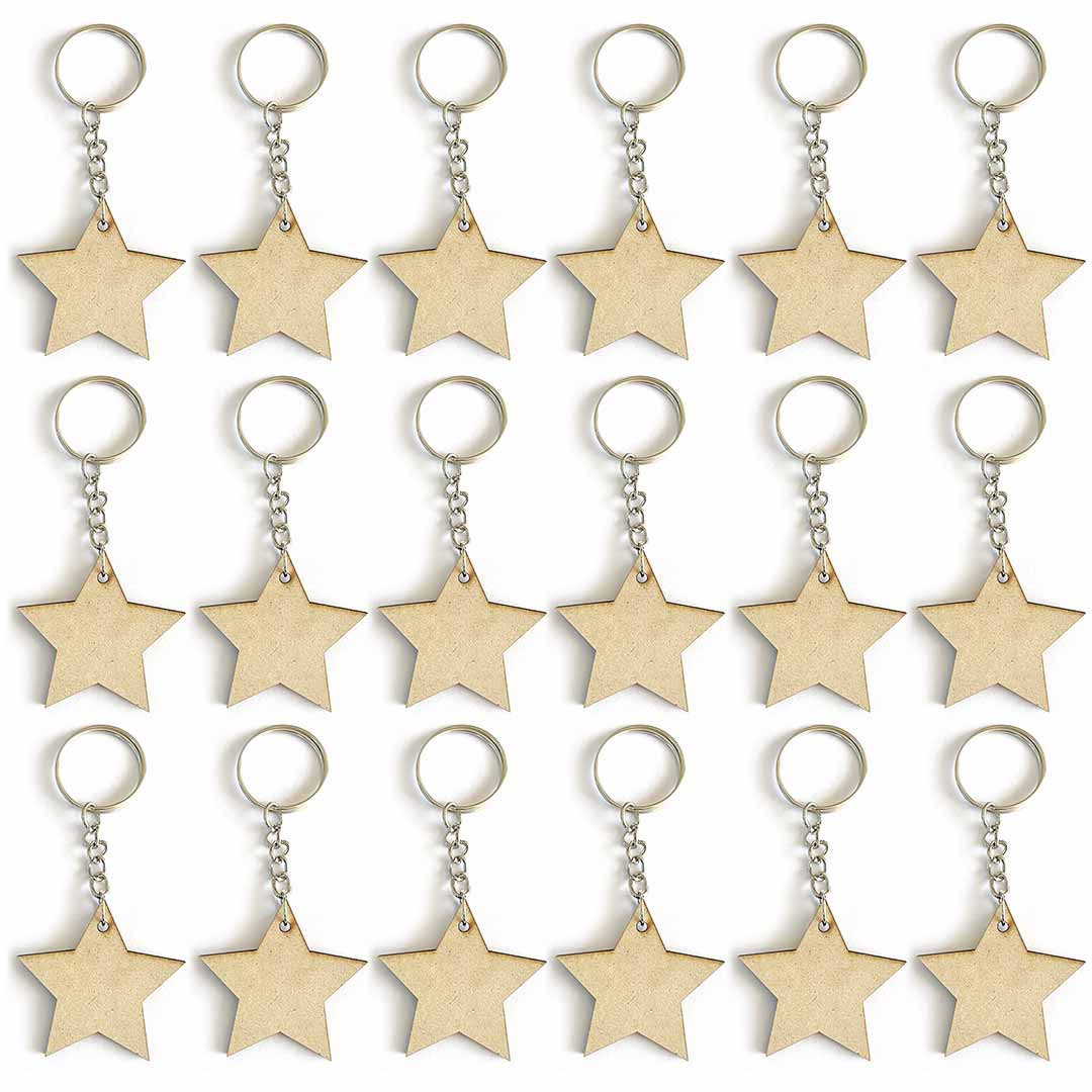 Key Chain With Flower Shape MDF Base Set Of 10 – Adikala - Craft Store