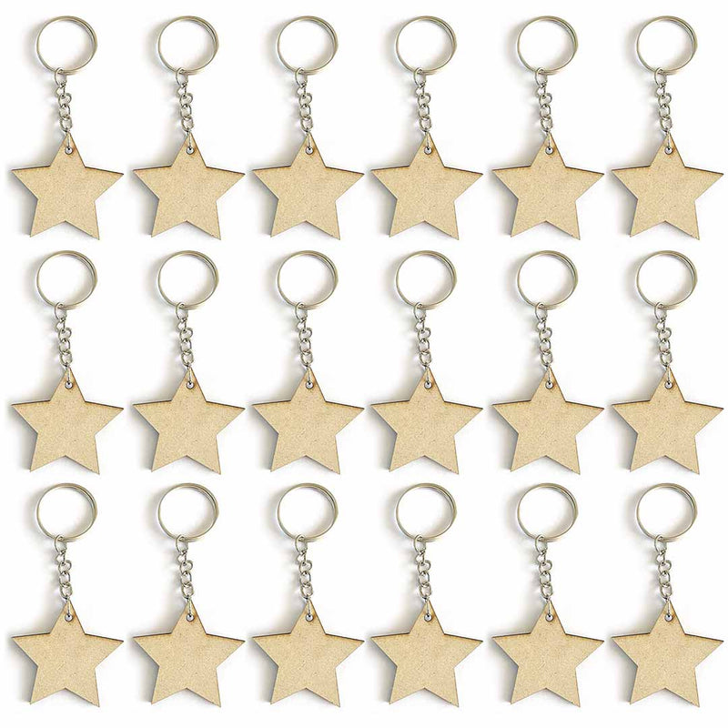 Key Chain With Flower Shape MDF Base Set Of 10 – Adikala - Craft Store