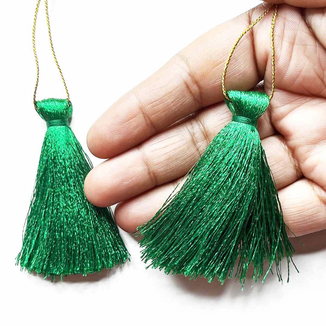 Green Tassels Pack Of 5 – Adikala - Craft Store