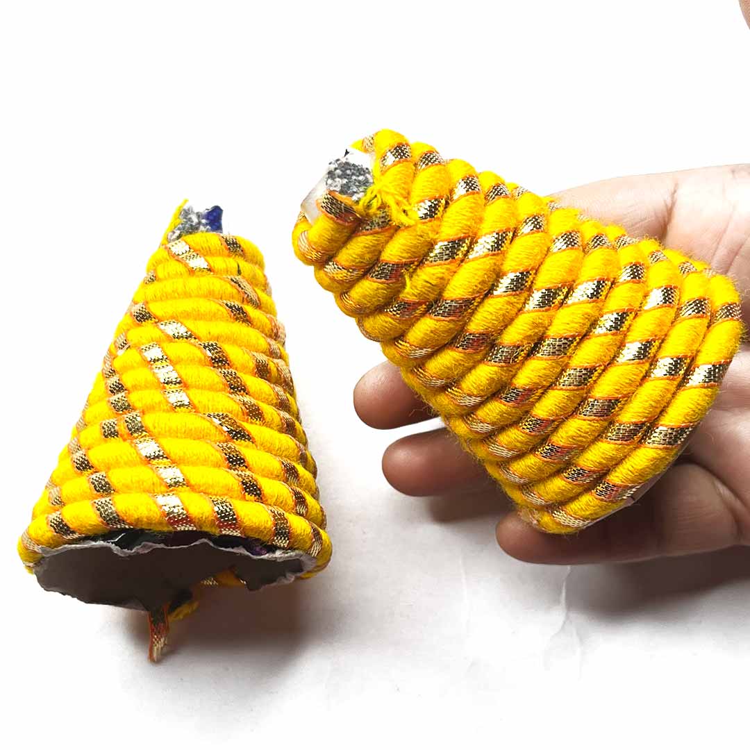 Yellow Color Dori Cone Pack Of 6 – Adikala - Craft Store