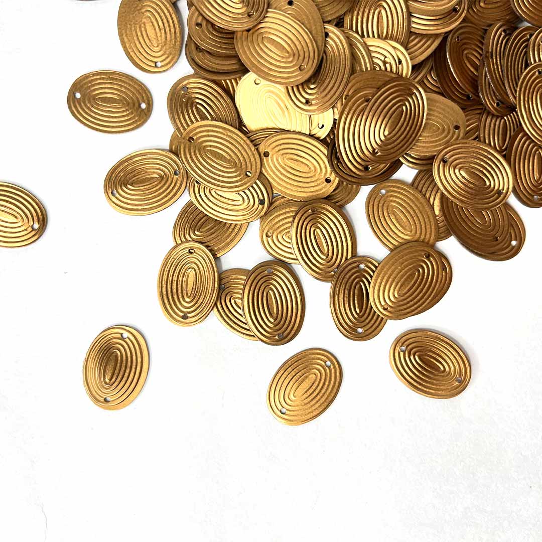 Golden Oval Shape Textured Sequins & Shakers – Adikala - Craft Store