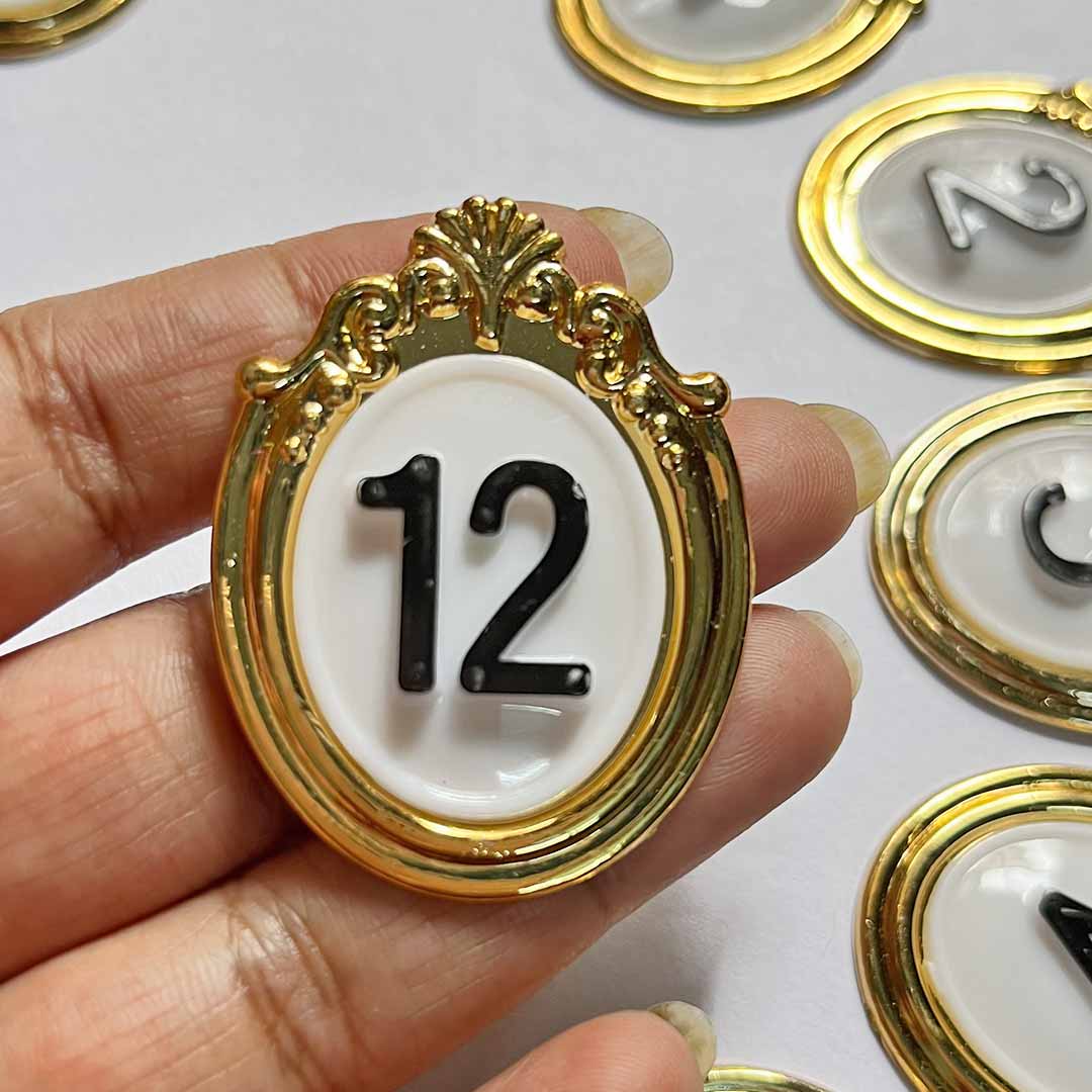 Golden Color Luxury Look Wall Clock Numbers – Adikala - Craft Store