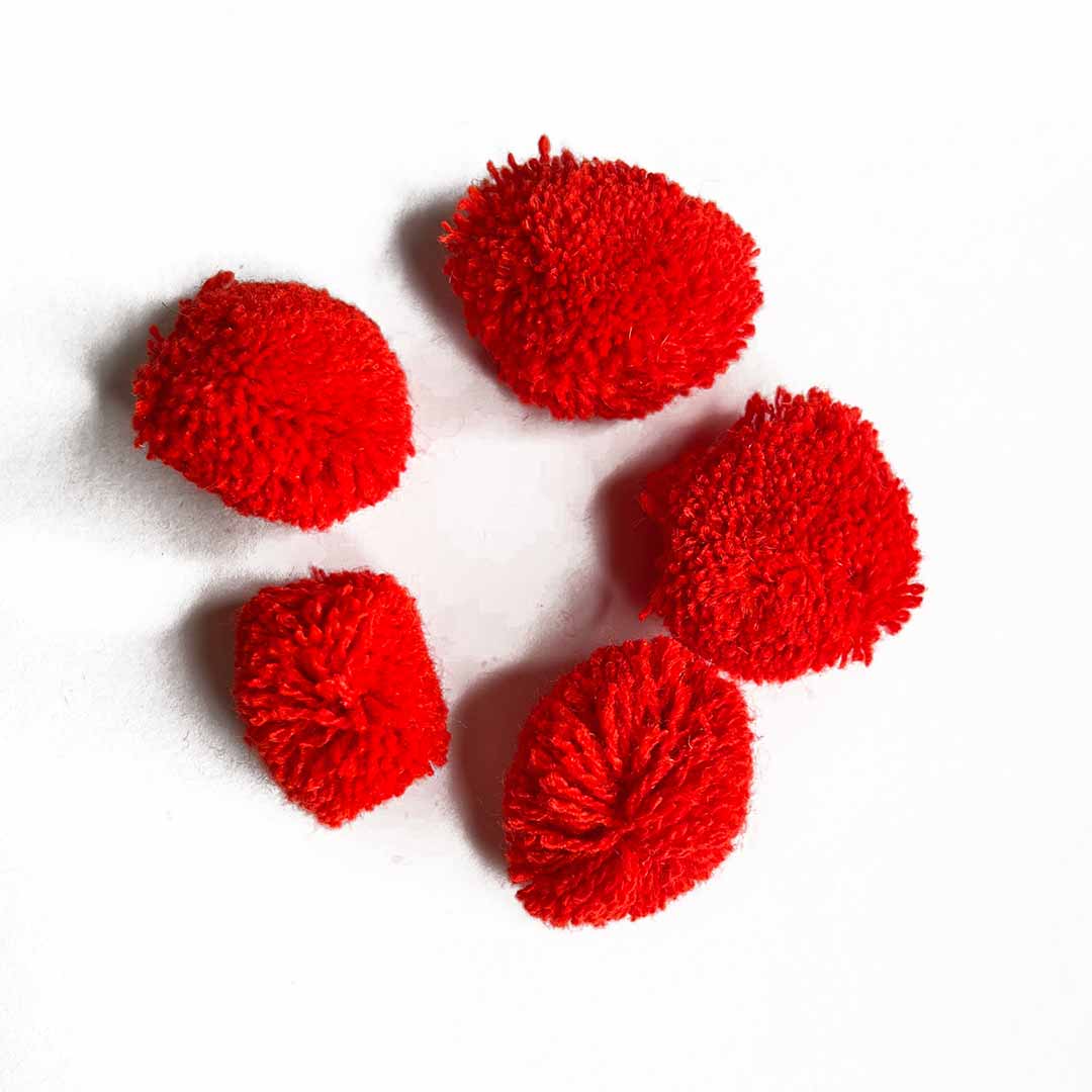 Red Color Big Size Pom Pom – Adikala - Craft Store