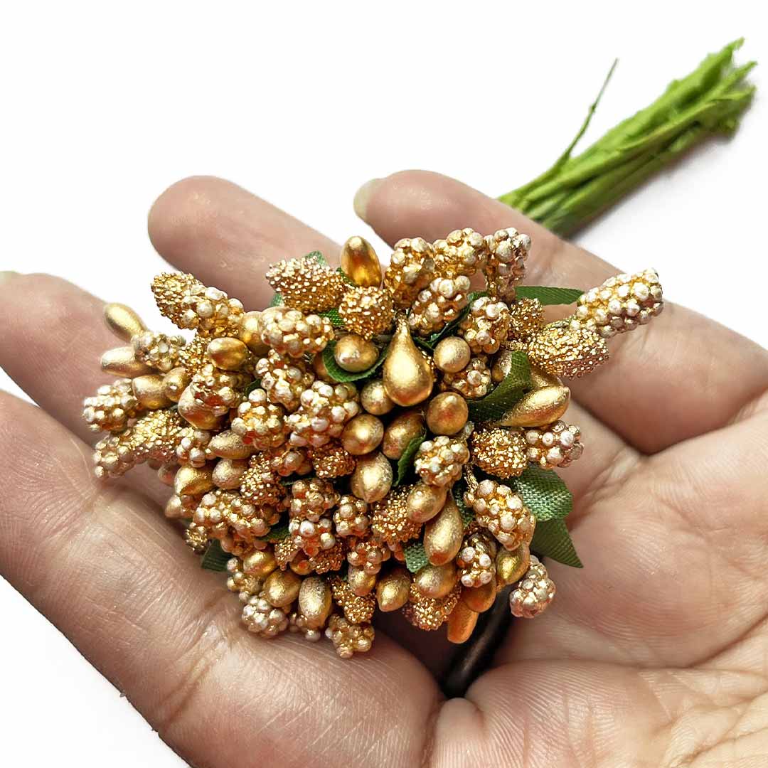 Golden Artificial Pollen Flower – Adikala - Craft Store