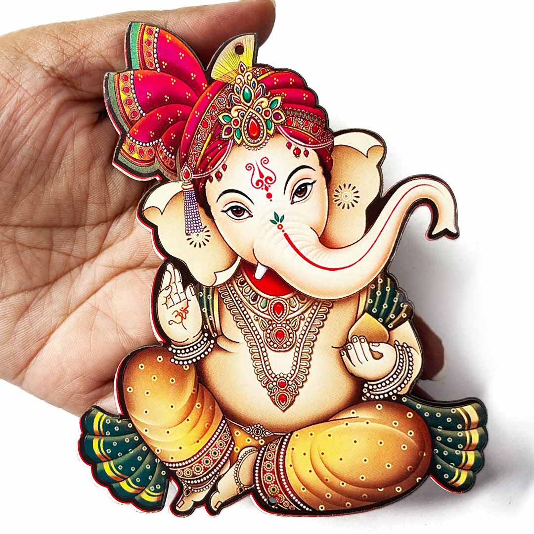 Lord Ganpati Ji Digital laminated Print on MDF for Home Decoration – E ...