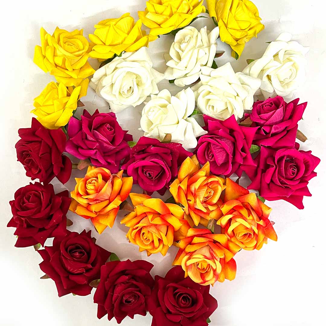 Multi Color Artificial Rose Flower – Adikala - Craft Store