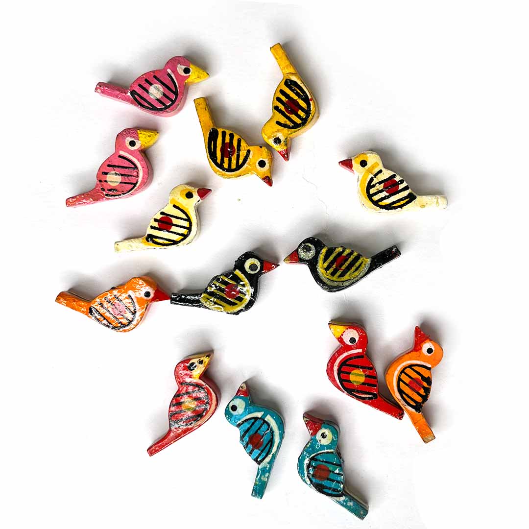 Multi Color Bird Wooden Miniature – Adikala - Craft Store