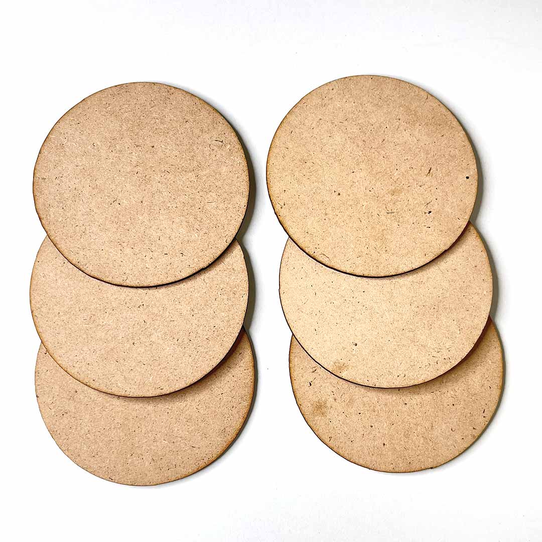 Coaster Circle Mdf Base Pack of 6 – Adikala - Craft Store