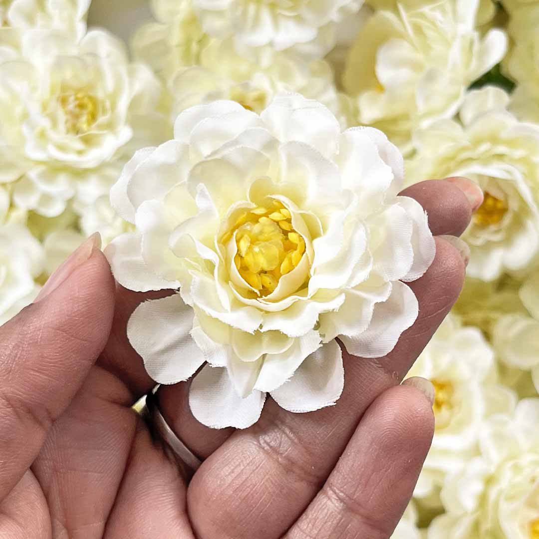 Cream Color Peony Flower Head – Adikala - Craft Store