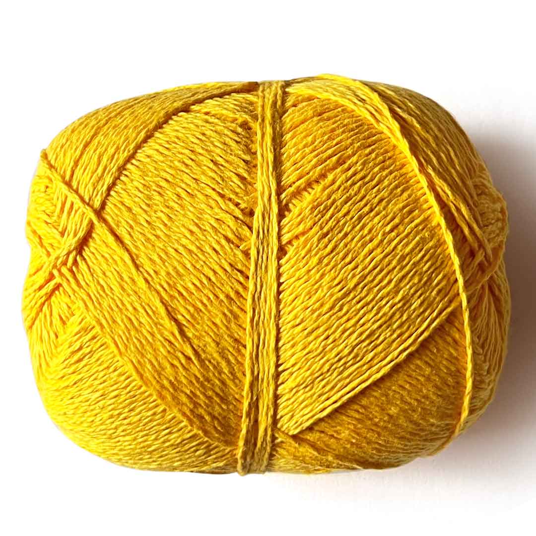 Mango Yellow Color 3 Ply Crochet Thread Cotton Yarn for Knitting & Cra ...