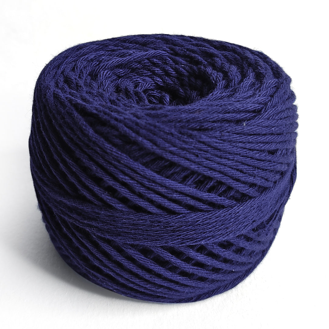 Navy Blue Color 8 PLY Cotton Crochet Thread Balls for Weaving and Craf ...